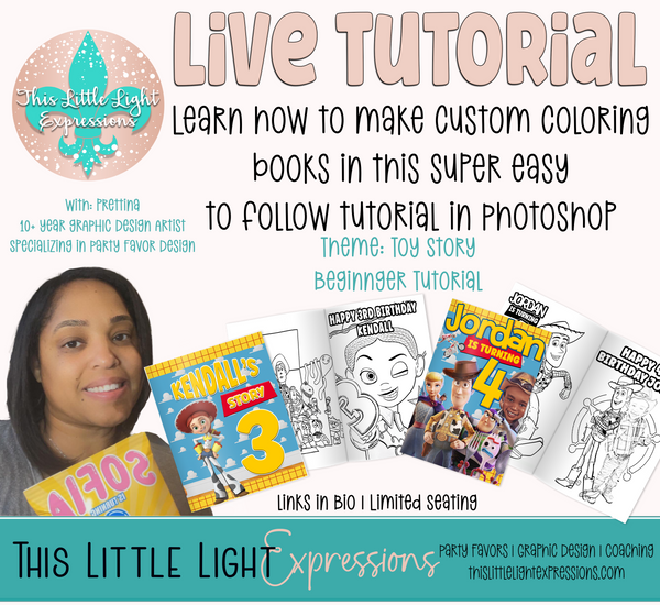 Personalized Coloring Book Tutorial | Pre-Recorded Live Tutorial |Inst ...